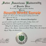 Diploma and Transcripts – Novelty Works Degrees