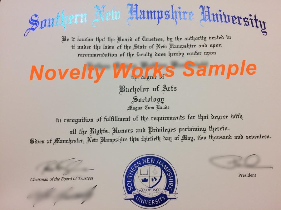 Diploma and Transcripts - Novelty Works Degrees