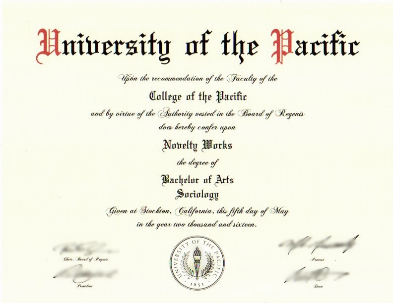 Deluxe Diploma plus Transcripts - Novelty Works Degrees
